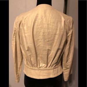 Worth | Jackets & Coats | Nwot Gold Metallic Crop Jacket | Poshmark